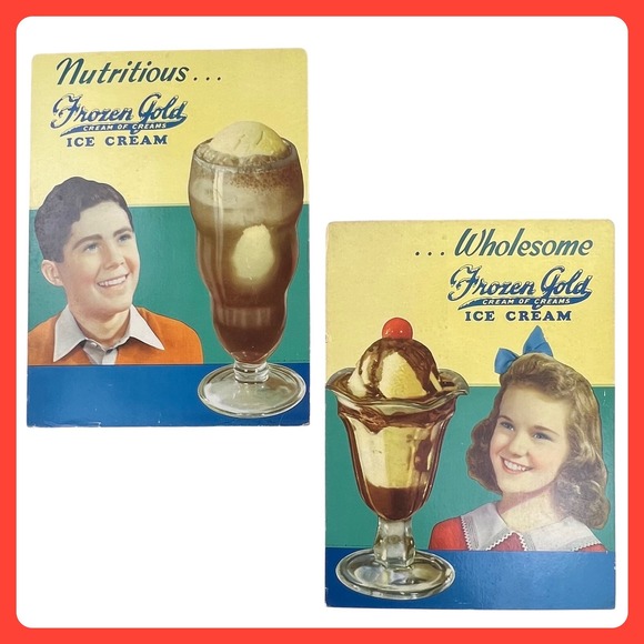 Frozen Gold | Art | 94s Frozen Gold Ice Cream Vintage Advertising Signs ...